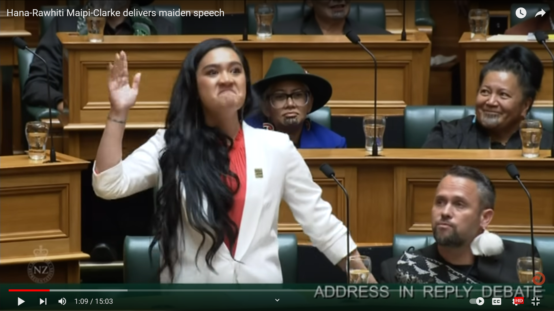 Wow! Hana-Rawhiti Maipi-Clarke Delivers Maiden Speech. - ZNetwork
